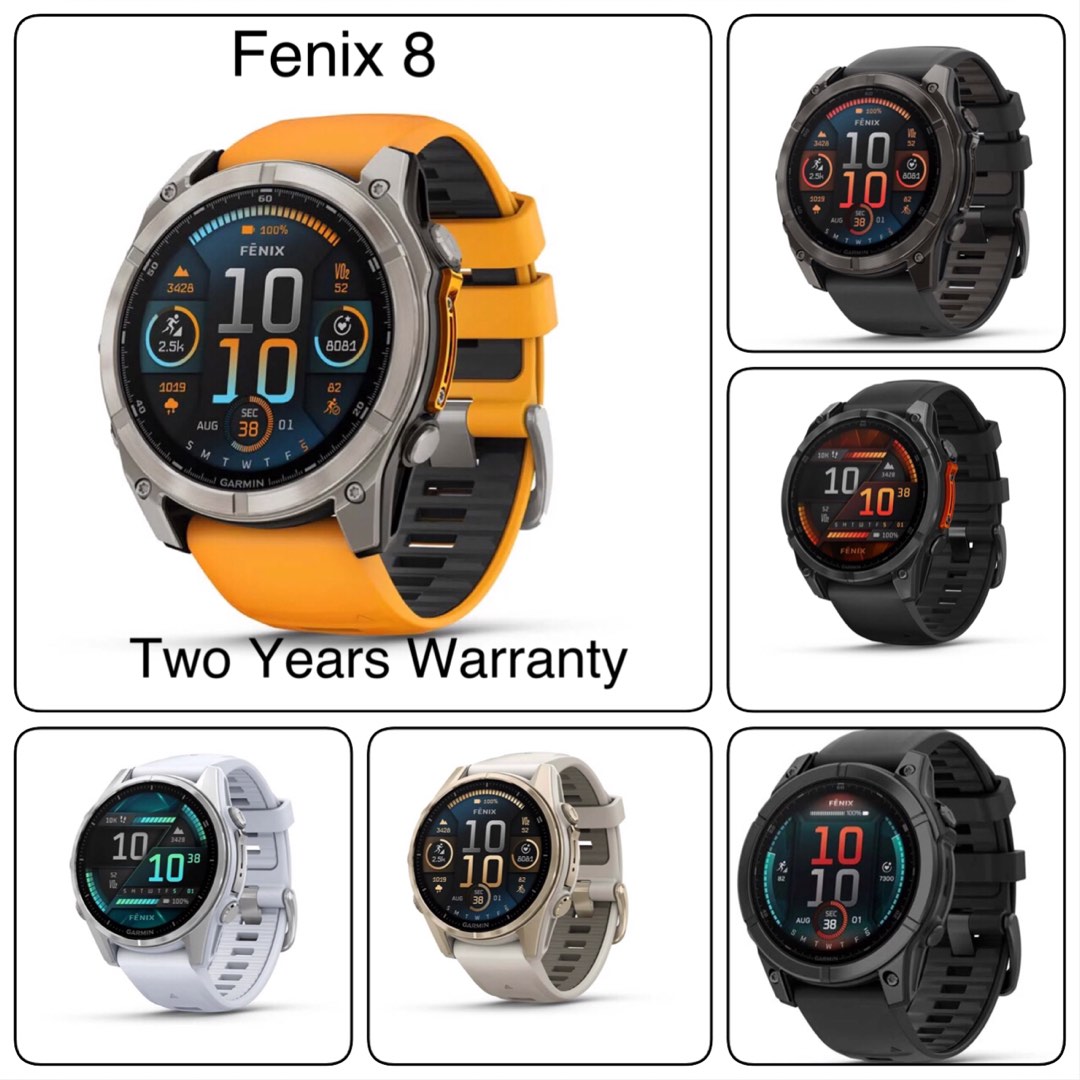 Fenix E,Fenix 8 Sapphire Solar ,Fenix 8 Amoled ,Fenix 8 Amoled Sapphire ...