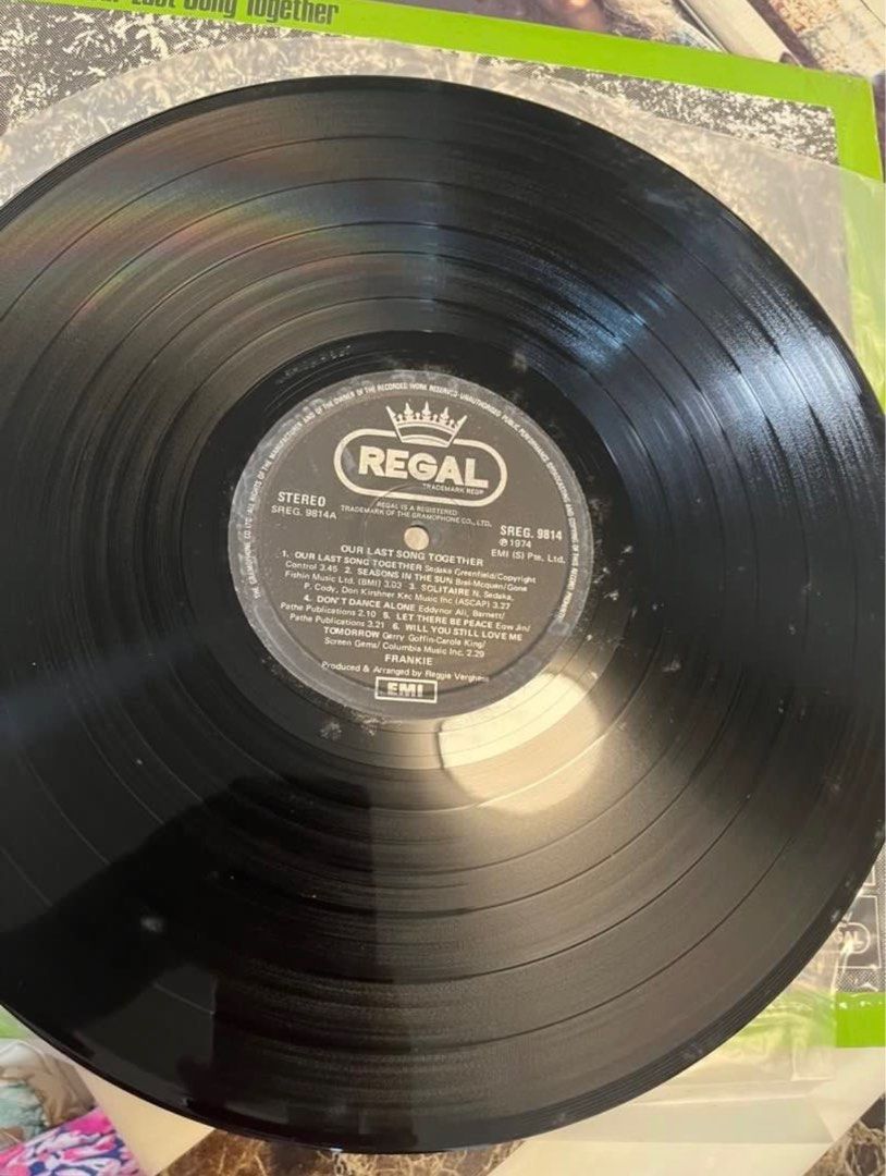 Frankie Cheah-Our Last Song Together Vinyl Lp Record/ Piring Hitam ...