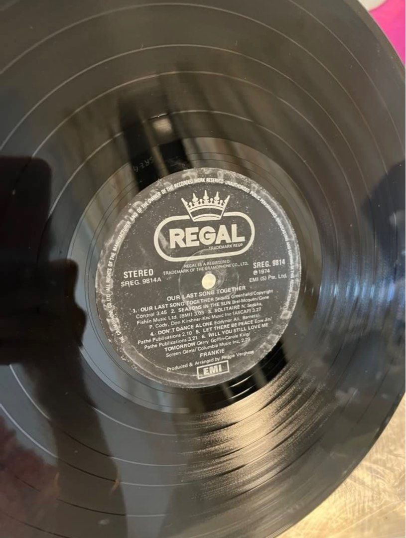 Frankie Cheah-Our Last Song Together Vinyl Lp Record/ Piring Hitam ...