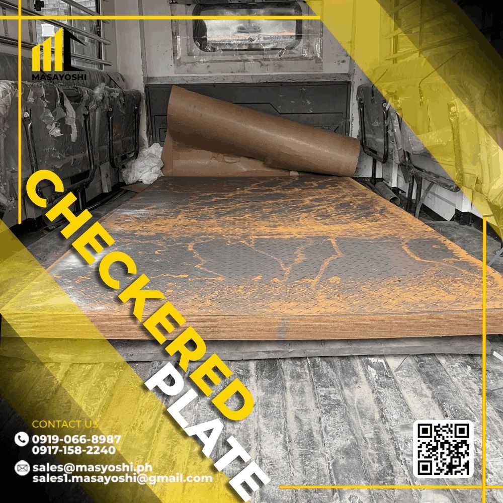 GI checkered plate 1200mm x 2400mm x 6mm,MS Plate, Anchor Bolt, Channel ...