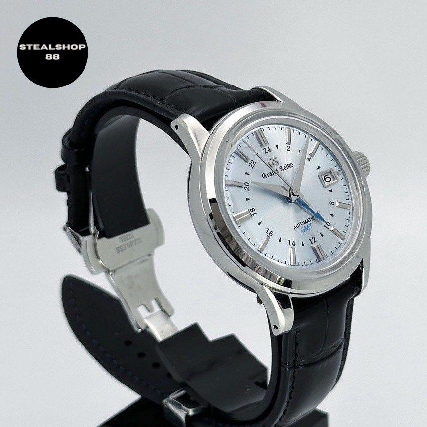 Grand Seiko Mod Blue Silver NH34 Automatic GMT Dual Time, Fesyen Pria ...