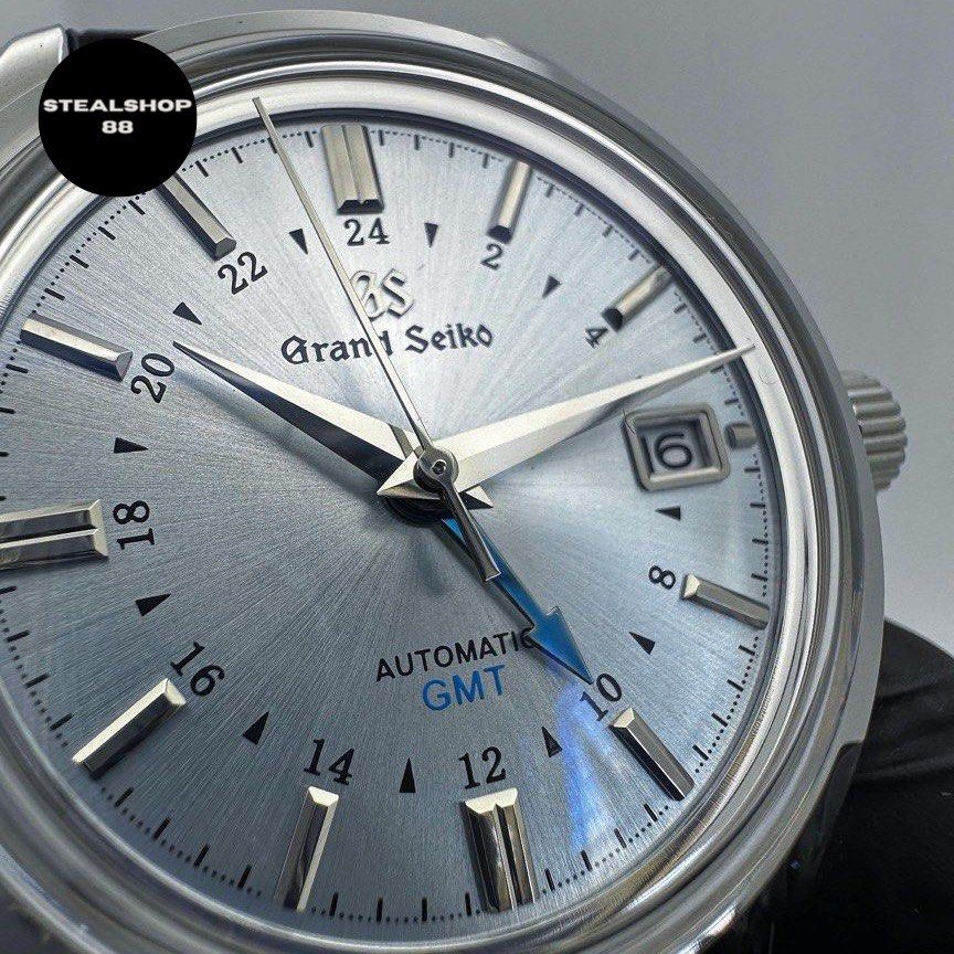 Grand Seiko Mod Blue Silver NH34 Automatic GMT Dual Time, Fesyen Pria ...