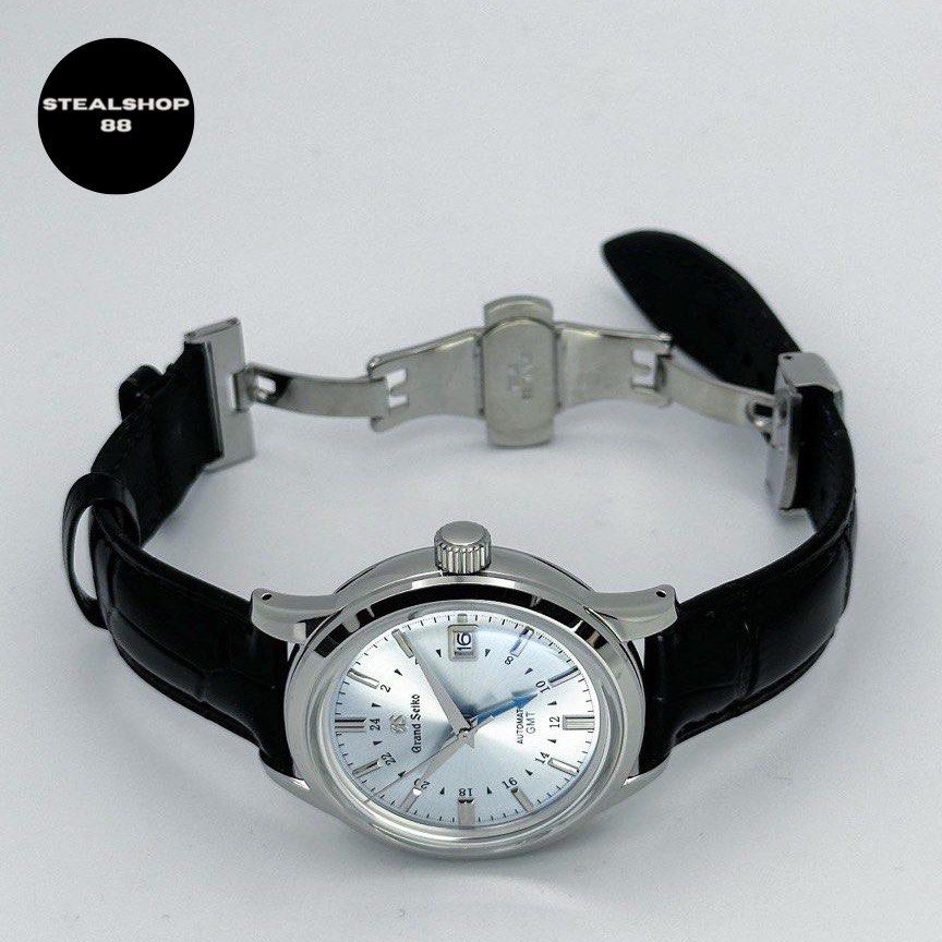 Grand Seiko Mod Blue Silver NH34 Automatic GMT Dual Time, Fesyen Pria ...