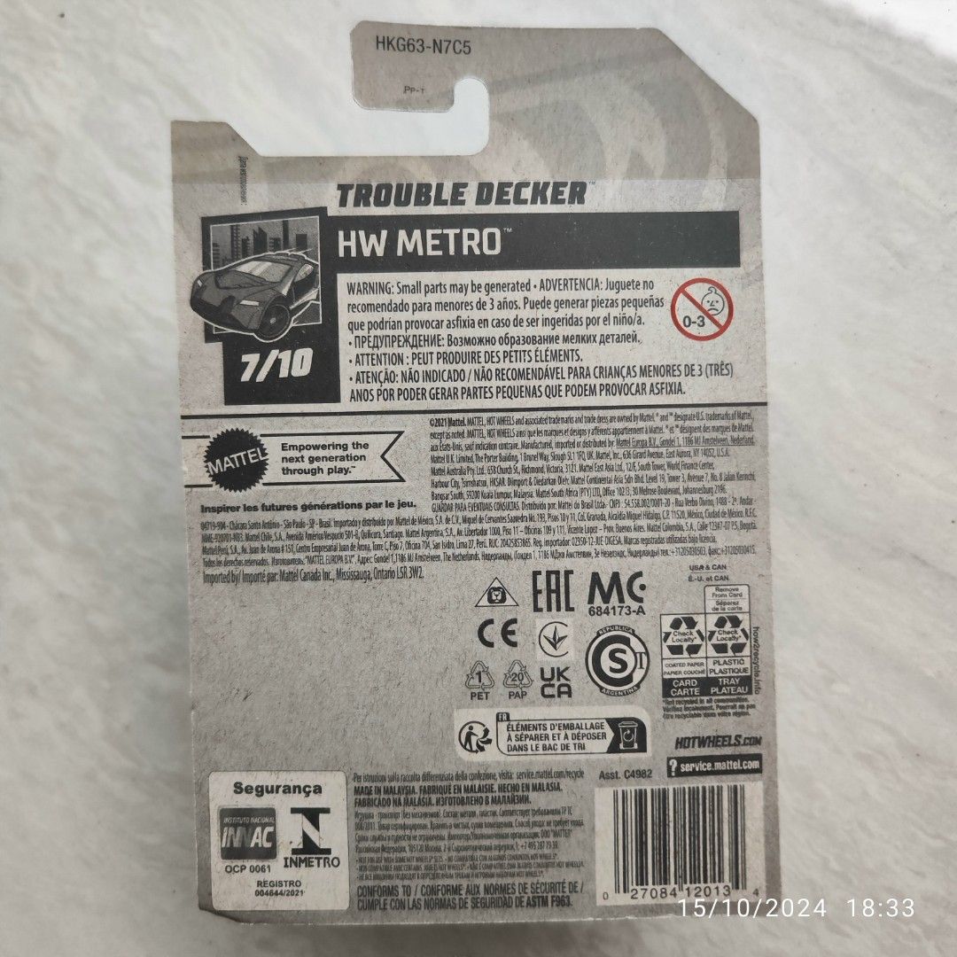 HOT WHEELS 2023 HW METRO 7/10 Trouble Decker, Hobbies & Toys, Toys ...