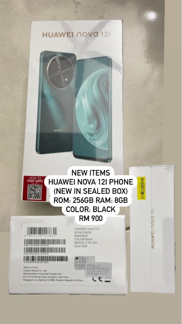 Huawei Nova 12i Black 256GB, Mobile Phones & Gadgets, Mobile Phones ...