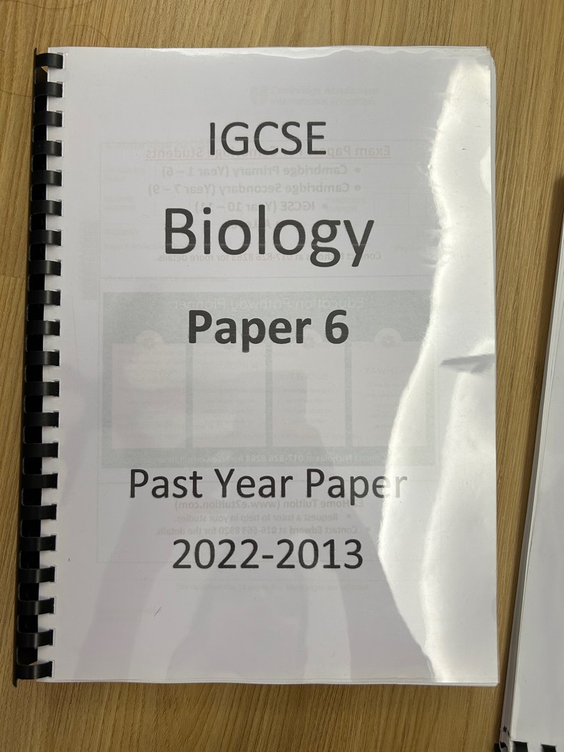 IGCSE biology paper 6 past year papers 2013-2022, Hobbies & Toys, Books ...