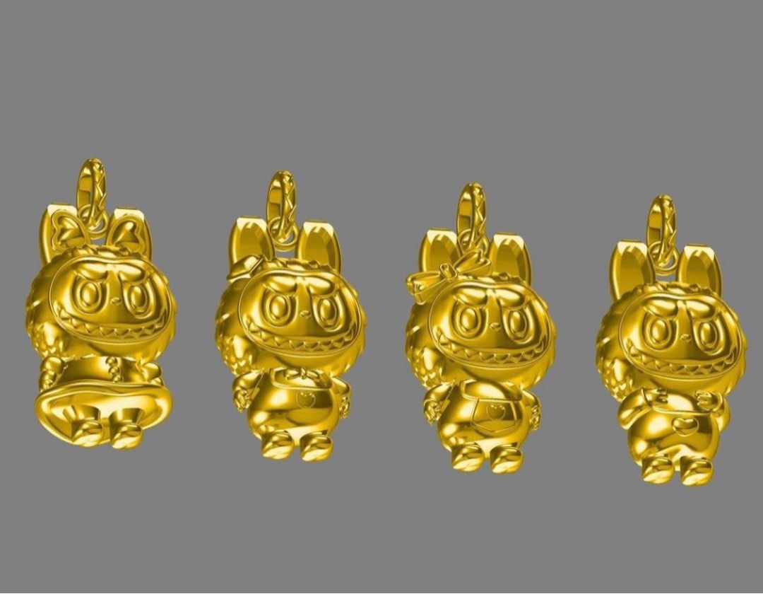 Labubu 18k pendant, Luxury, Accessories on Carousell