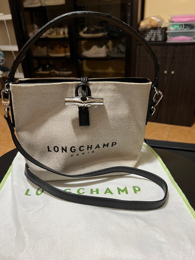 Longchamp Essential Toile Bucket Bag Small, Luxury, Bags & Wallets on ...