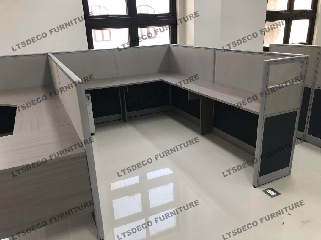 L-SHAPE WORKSTATION CUBICLE | OFFICE PARTITION | OFFICE FURNITURE ...