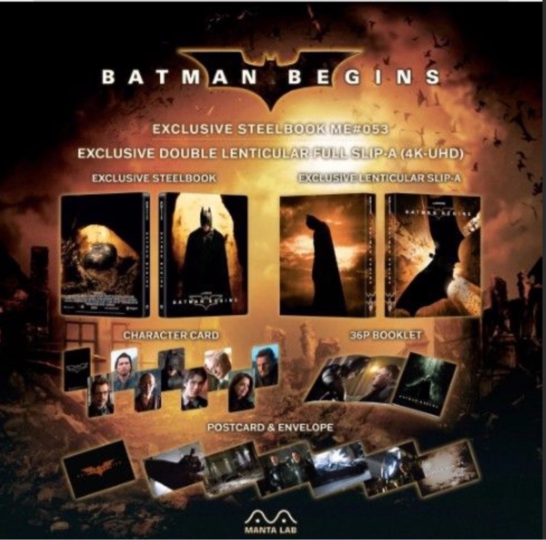 徵求：Manta lab Batman Begins 蝙蝠俠 俠影之謎 三碟 4K Bluray 藍光 雙幻面封面 Double ...