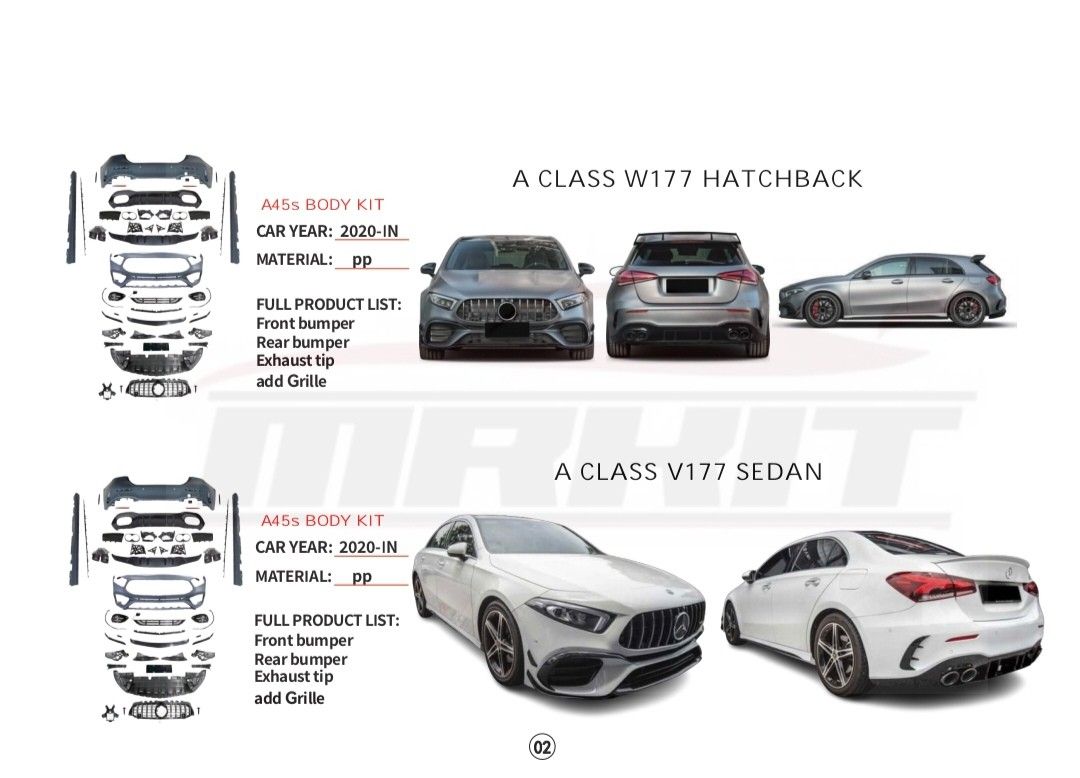Mercedes Benz A Class Body kit (A45) W176 and W177, Car Accessories ...