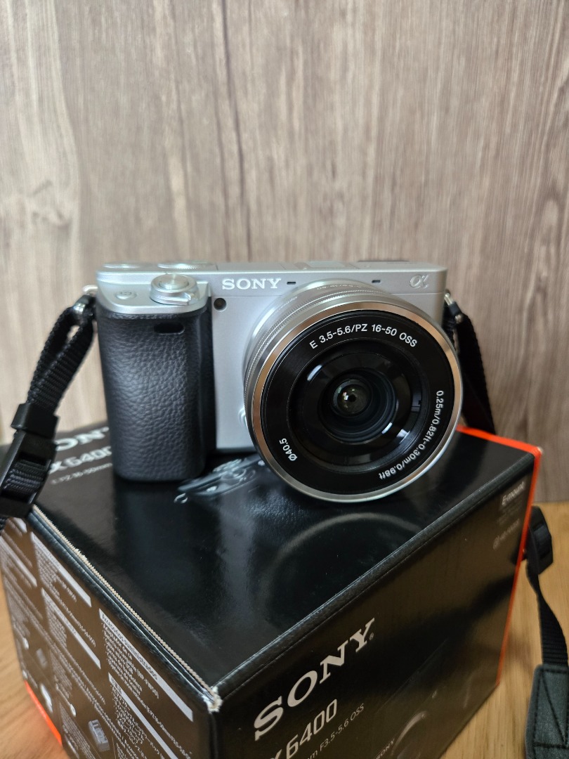 Original Sony A6400 Mirrorless Camera Silver 4K Complete with Lens, 64 ...