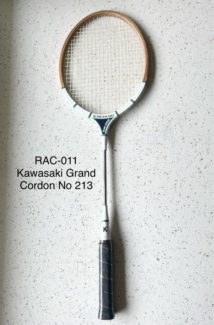 RAC-011 Vintage Kawasaki Grand Cordon No 213 (Used Wooden Badminton ...
