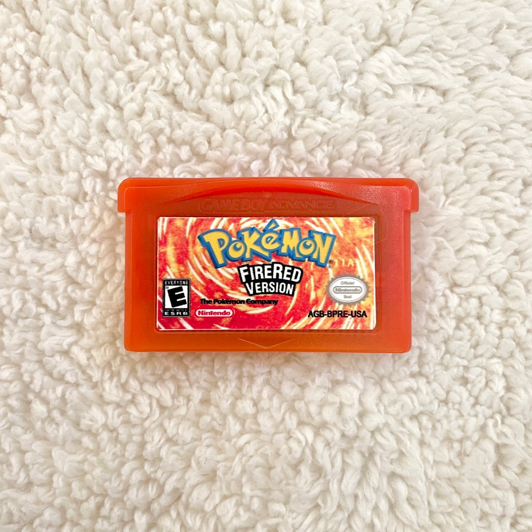 RARE! GBA Pokemon FireRed - Repro label, Video Gaming, Video Games ...
