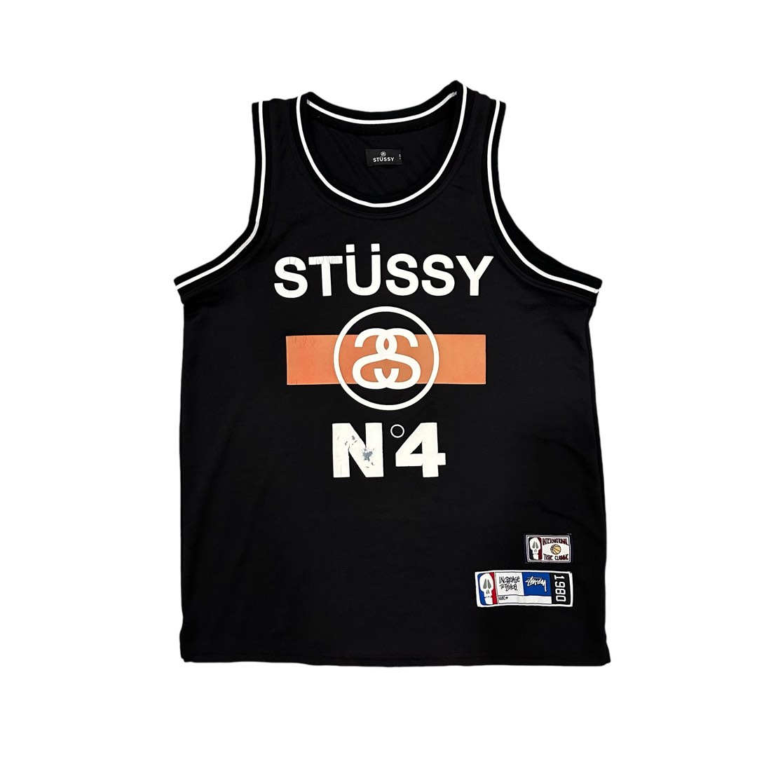Rare Stussy No.4 Basketball Jersey, Men's Fashion, Activewear on Carousell