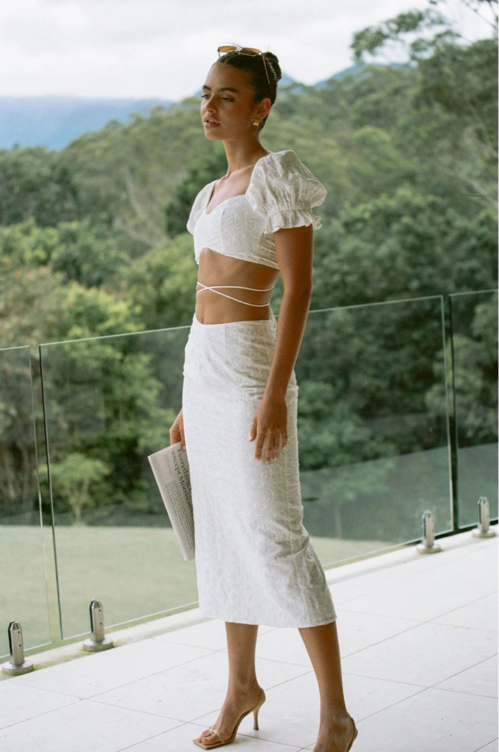 Sabo Skirt Lupa White Lace Set, Women's Fashion, Dresses & Sets, Sets ...