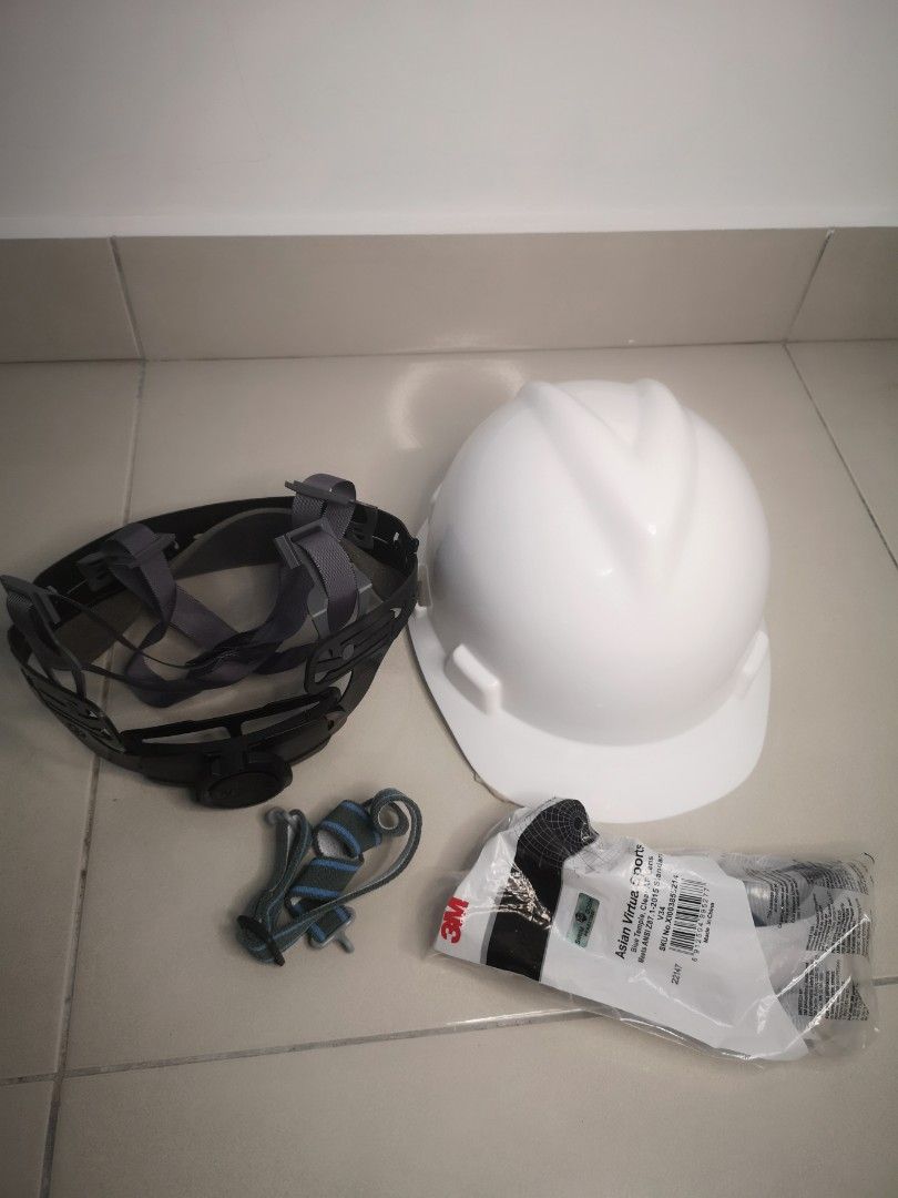Safety helmet MSA with 3M safety glasses, Everything Else, Others on ...
