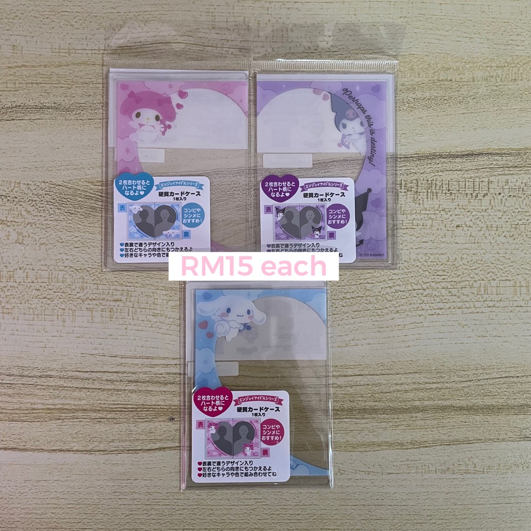 SANRIO JAPAN CINNAMOROLL KUROMI MY MELODY PHOTOCARD HOLDER TOPLOADER ...