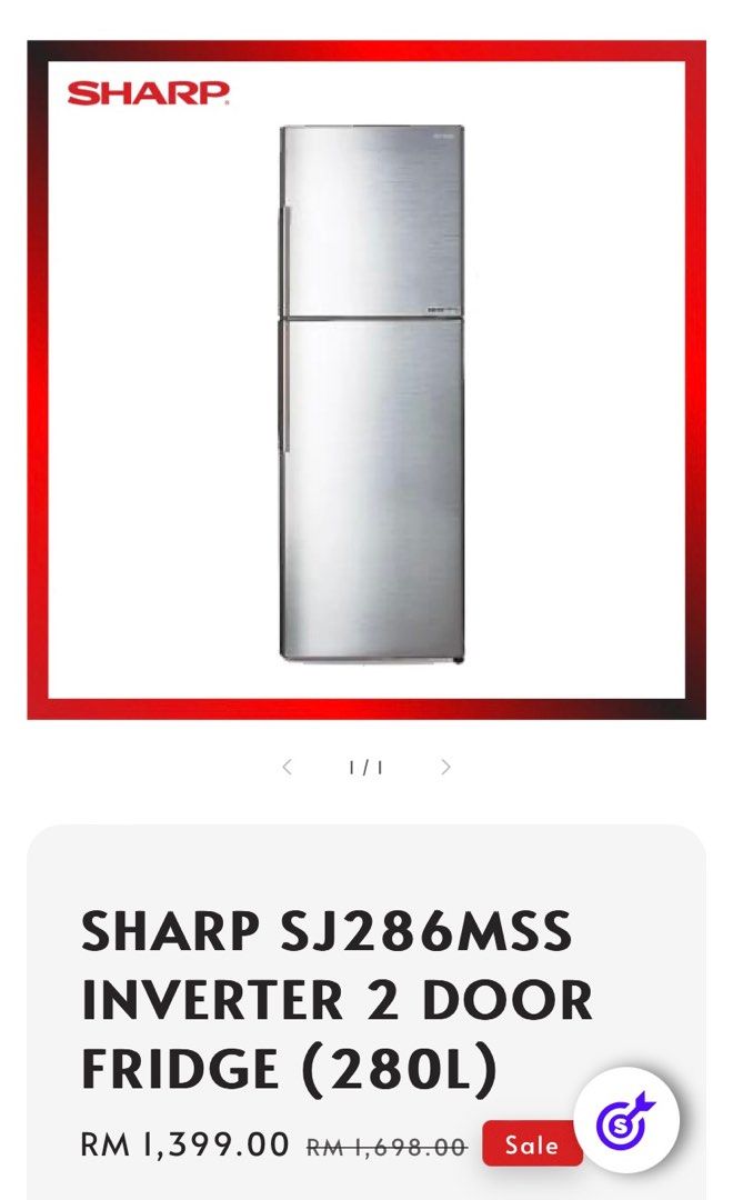 Sharp Refrigerator with Inverter, TV & Home Appliances, Kitchen ...