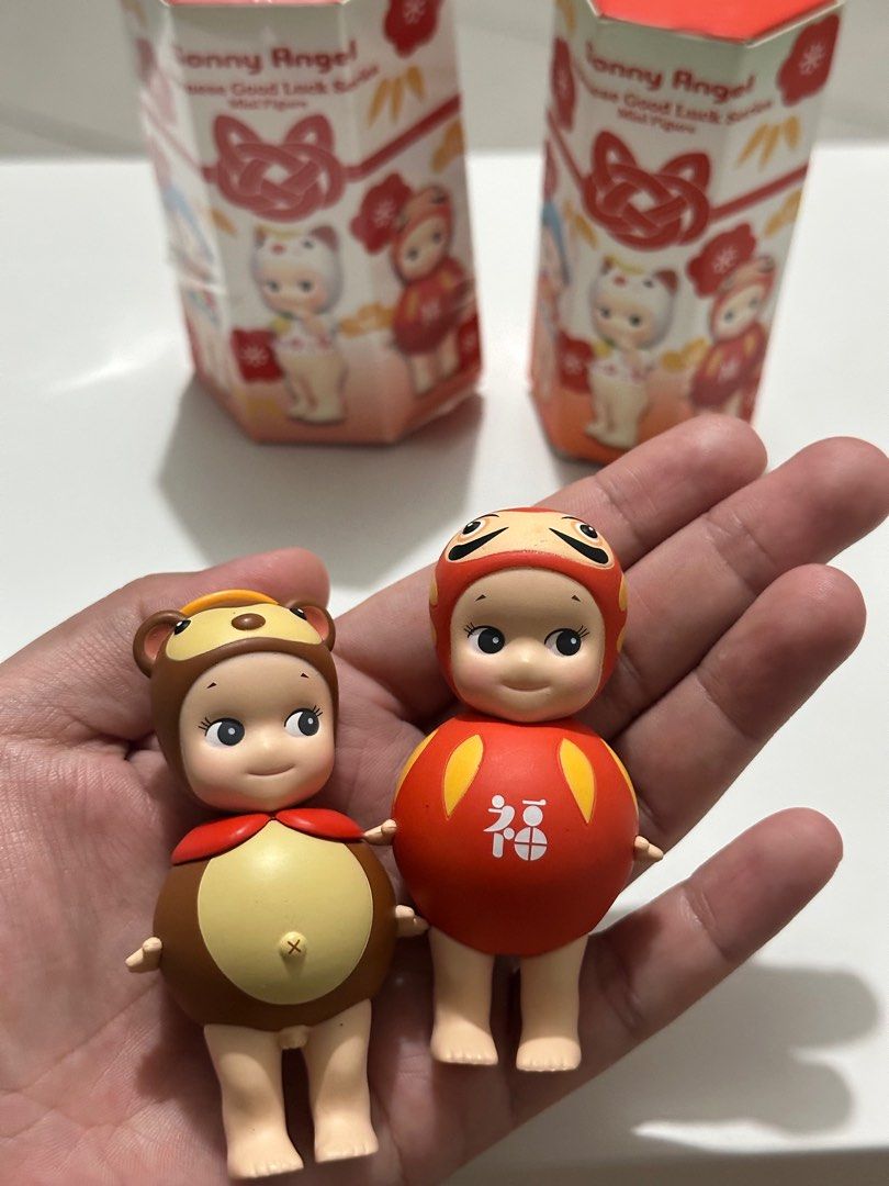 Sonny Angel Japanese Good Luck Series SET Raccoon Dog & Red Daruma ...