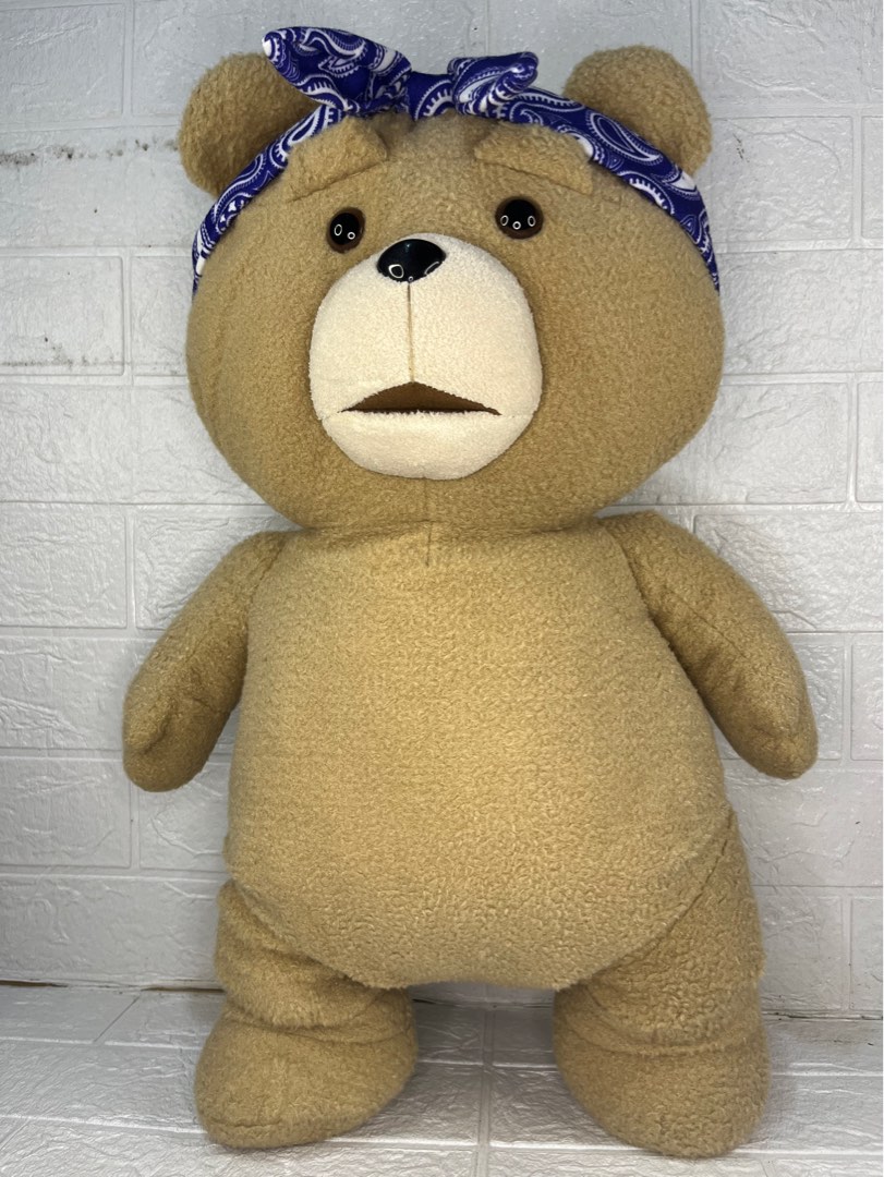 Ted The Movie Classic Teddy Bear in Blue Bandana Jumbo Brown Plush ...