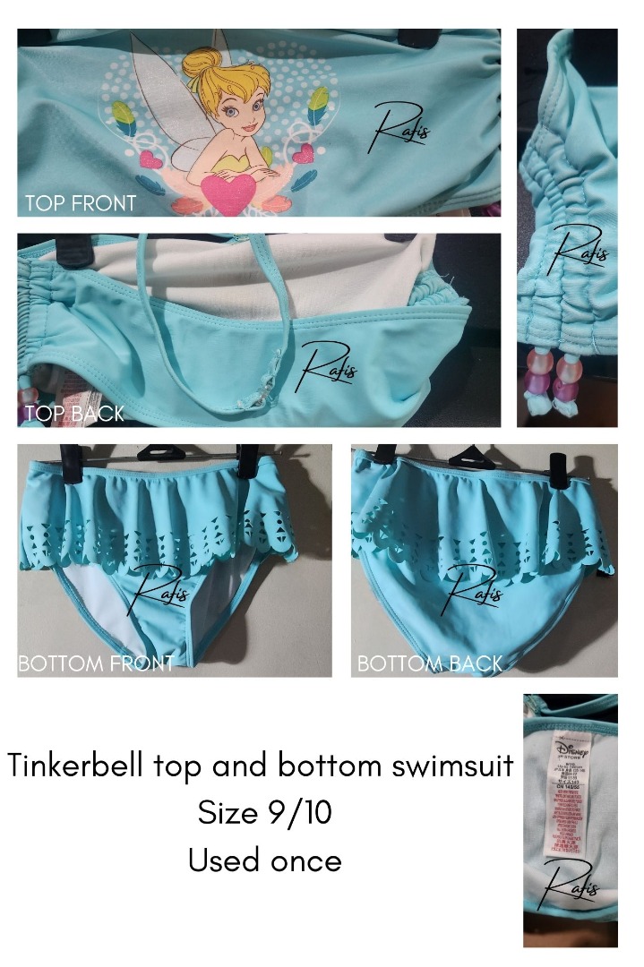 Tinkerbell top and bottom swimsuit, Babies & Kids, Babies & Kids ...