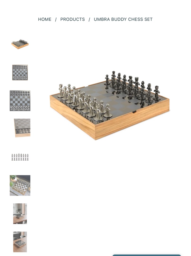 Umbra Buddy Chess Set , 興趣及遊戲, 玩具 & 遊戲類 - Carousell