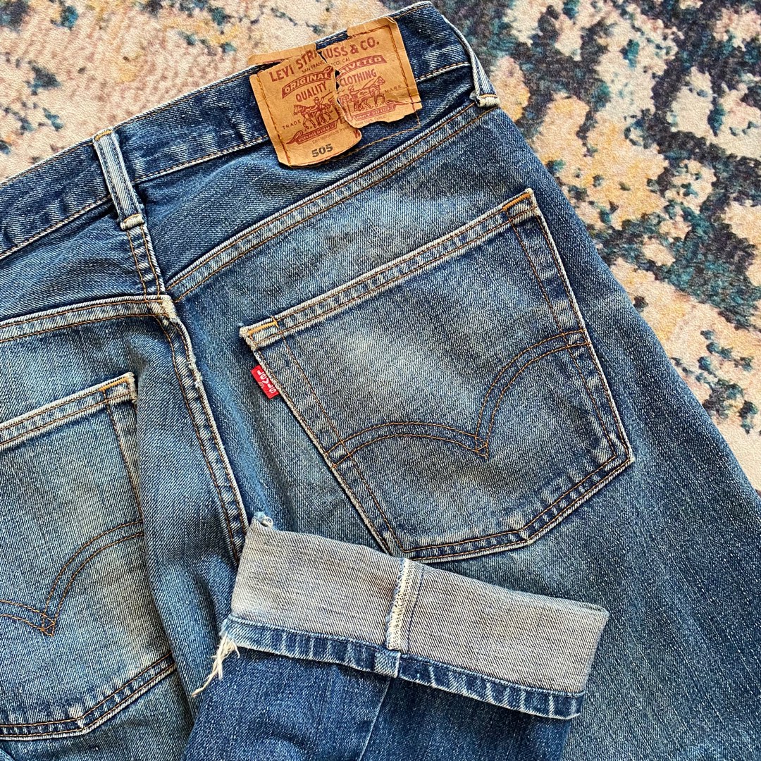 Vintage levis 505 japan zipper fly rm80, Men's Fashion, Bottoms, Jeans ...