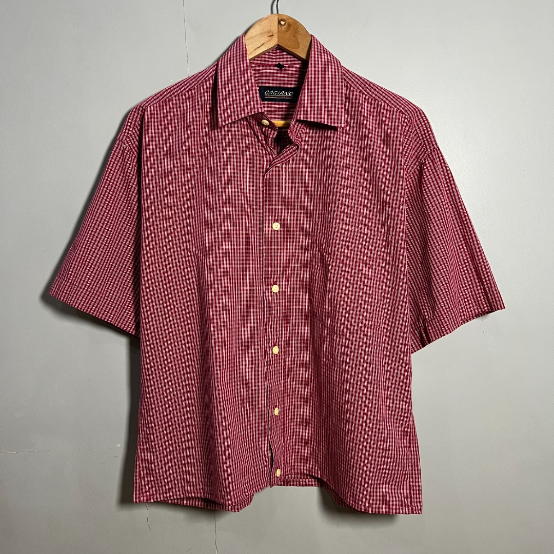 Vintage Pattern Cropped Boxy-fit Polo, Men's Fashion, Tops & Sets ...