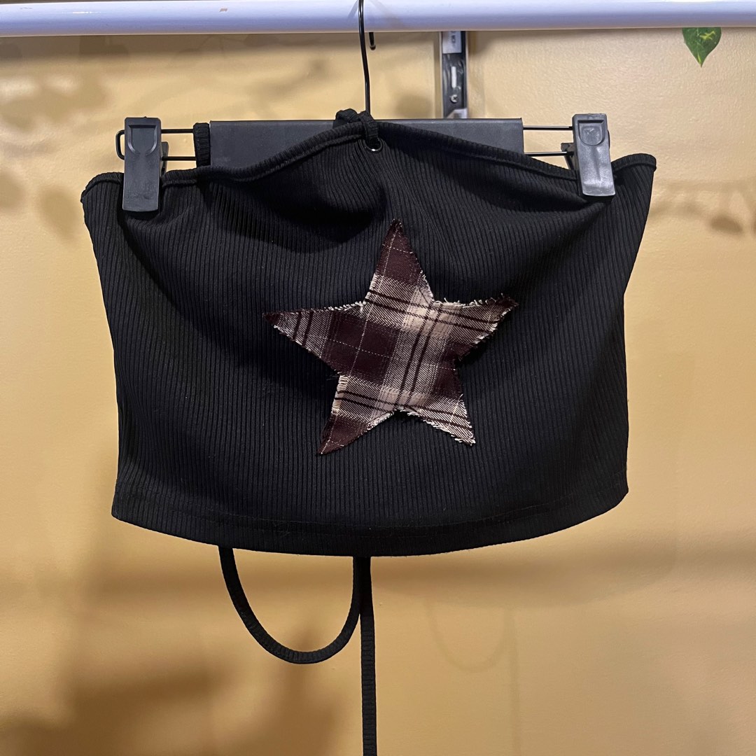 Y2K STAR HALTER TOP, Women's Fashion, Tops, Sleeveless on Carousell