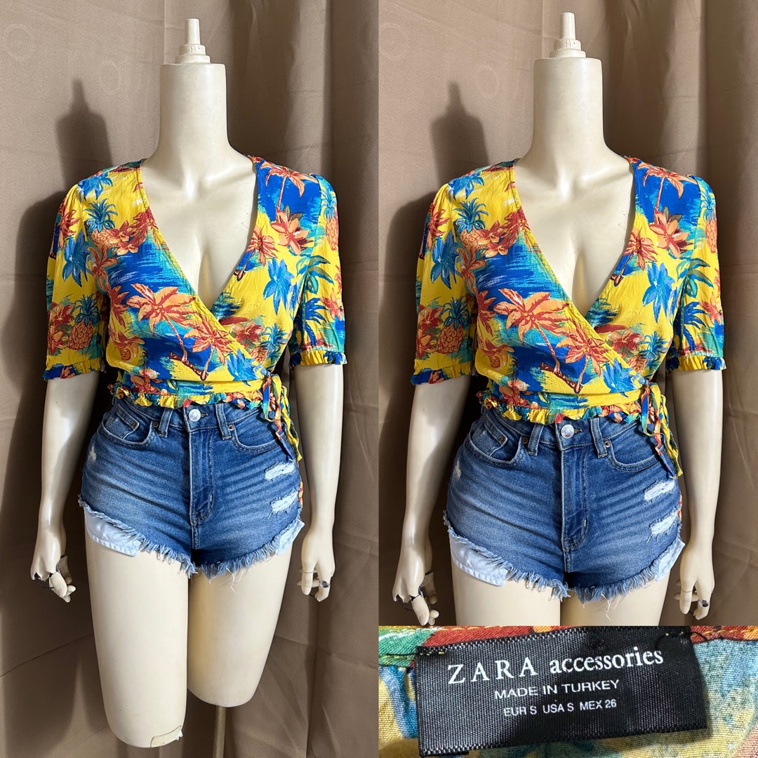 Zara Wrap Around Top, Women's Fashion, Tops, Others Tops on Carousell