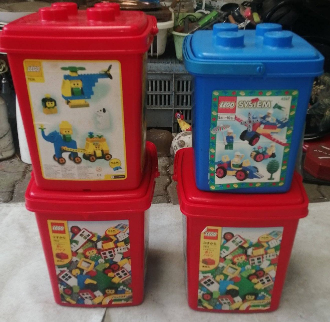 4 Lego Pails available, Hobbies & Toys, Toys & Games on Carousell