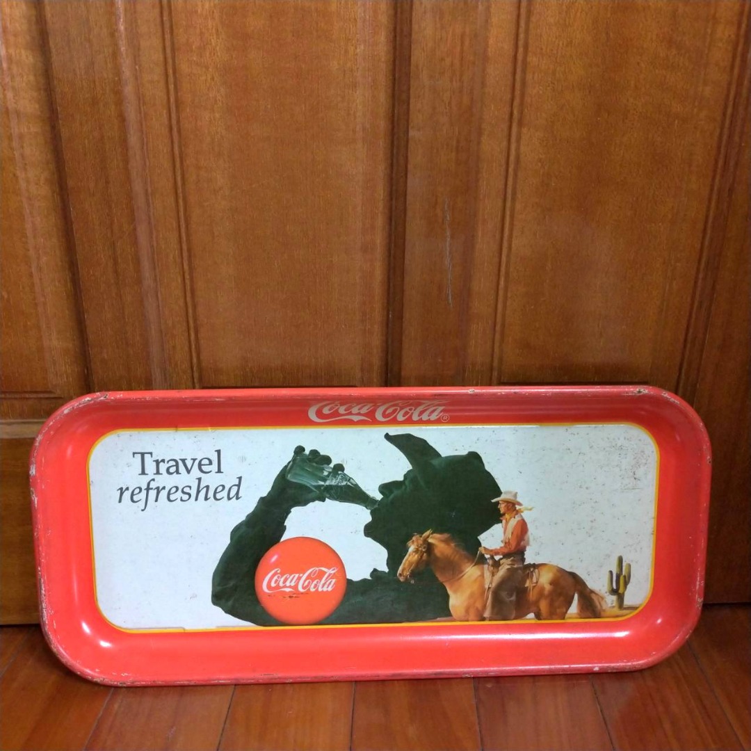 可口可樂托盤 Drive Refreshed 懷舊 coca cola 老物 收藏, 書籍、休閒與玩具, 收藏、紀念品, 其他古董在旋轉拍賣