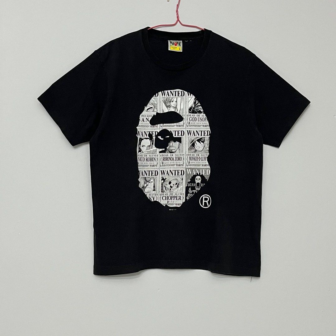 A Bathing Ape Baby Milo x One Piece Wanted Characters L Size, Men's ...