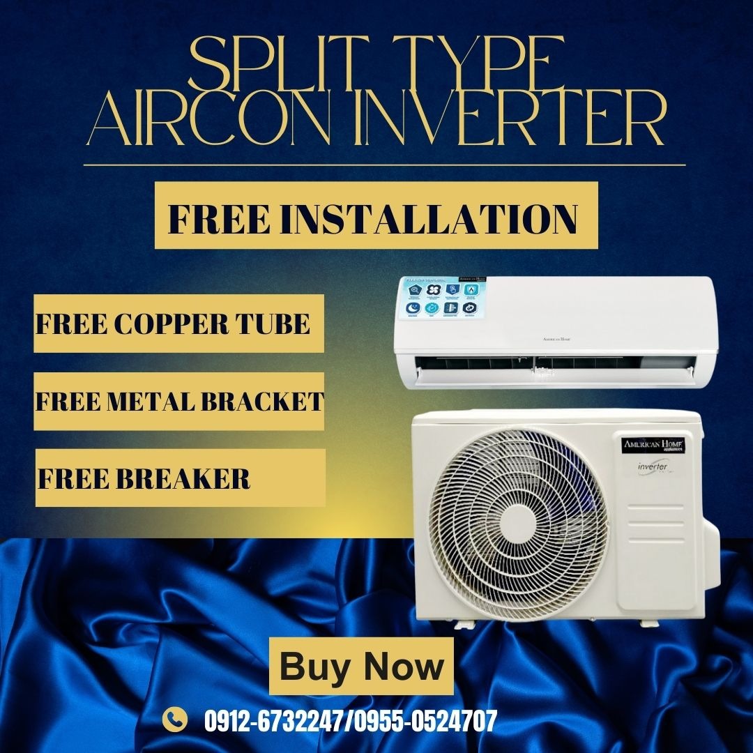 AMERICAN HOME SPLIT TYPE AIRCON FREE INSTALLATION, TV & Home Appliances ...