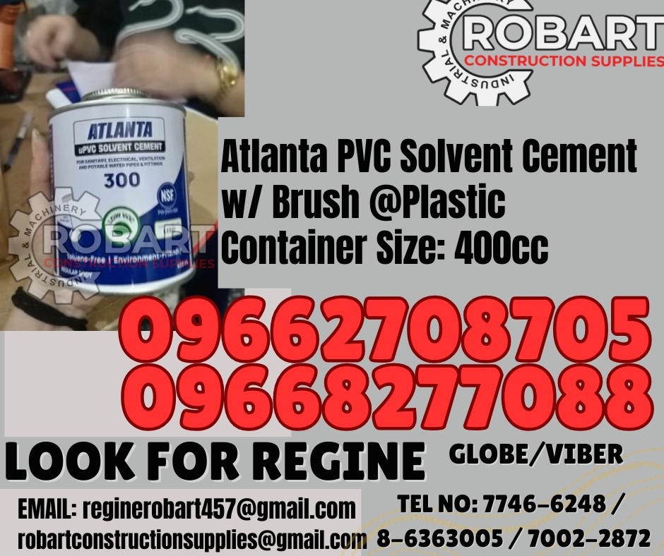 Atlanta PVC Solvent Cement w/ Brush @Plastic Container Size: 400cc ...