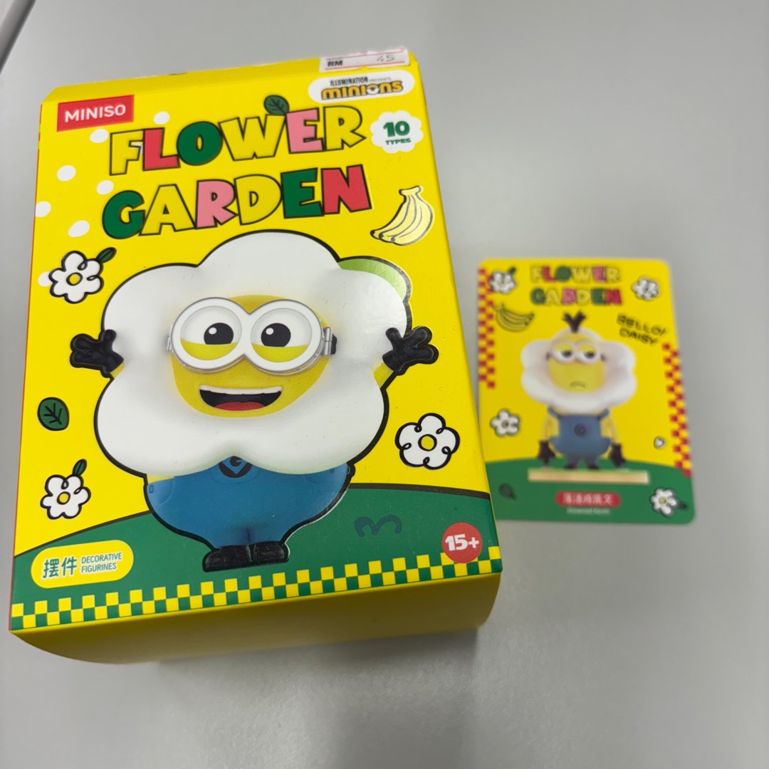 BNIF Miniso Minion Flower Garden blind box kevin, Hobbies & Toys, Toys ...