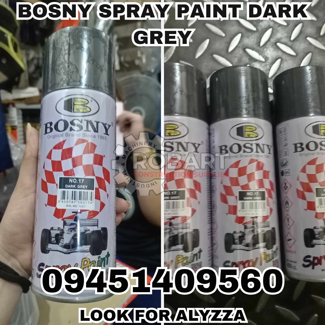BOSNY SPRAY PAINT DARK GREY, Commercial & Industrial, Construction ...
