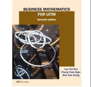 Business Mathematics textbook for UITM, Hobbies & Toys, Books ...