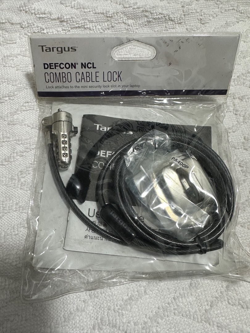 Targus Defcon NCL Combo Cable Lock, Auto Accessories on Carousell