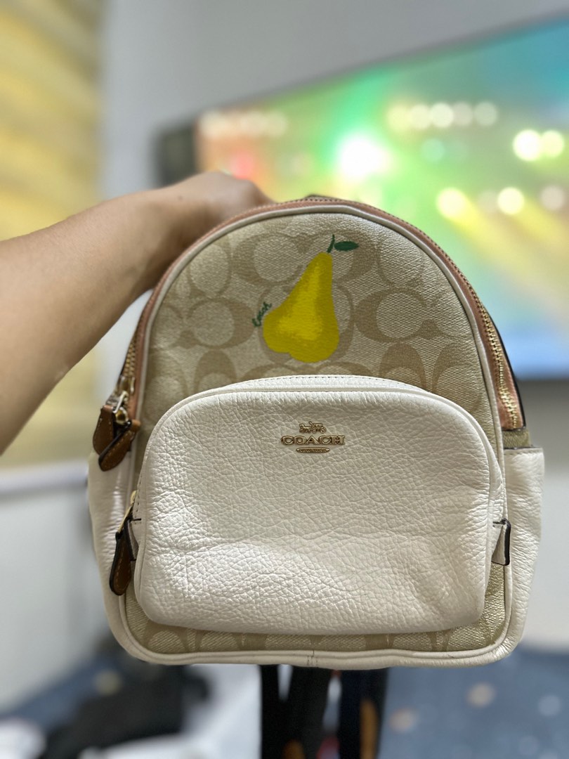 Coach mini court signature pear, Luxury, Bags & Wallets on Carousell