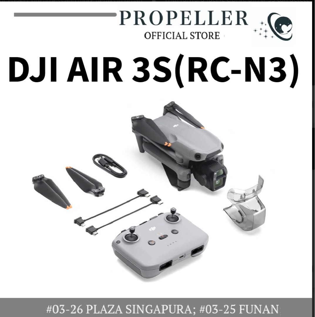 Dji Air 3s |Camera drone|1-inch COMS primary camera |Dual camera ...