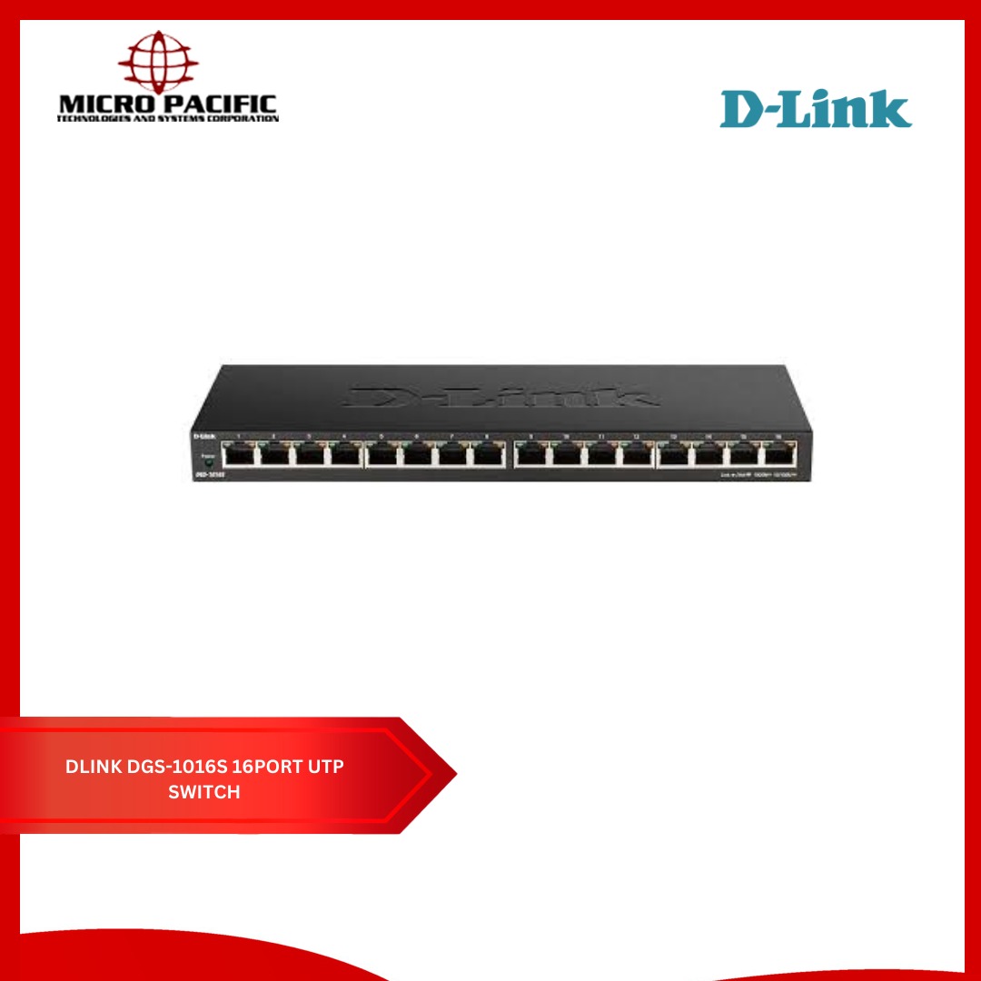 D-Link DGS-1016S 16-Port UTP Switch - Reliable Network Connectivity, Computers & Tech, Office ...