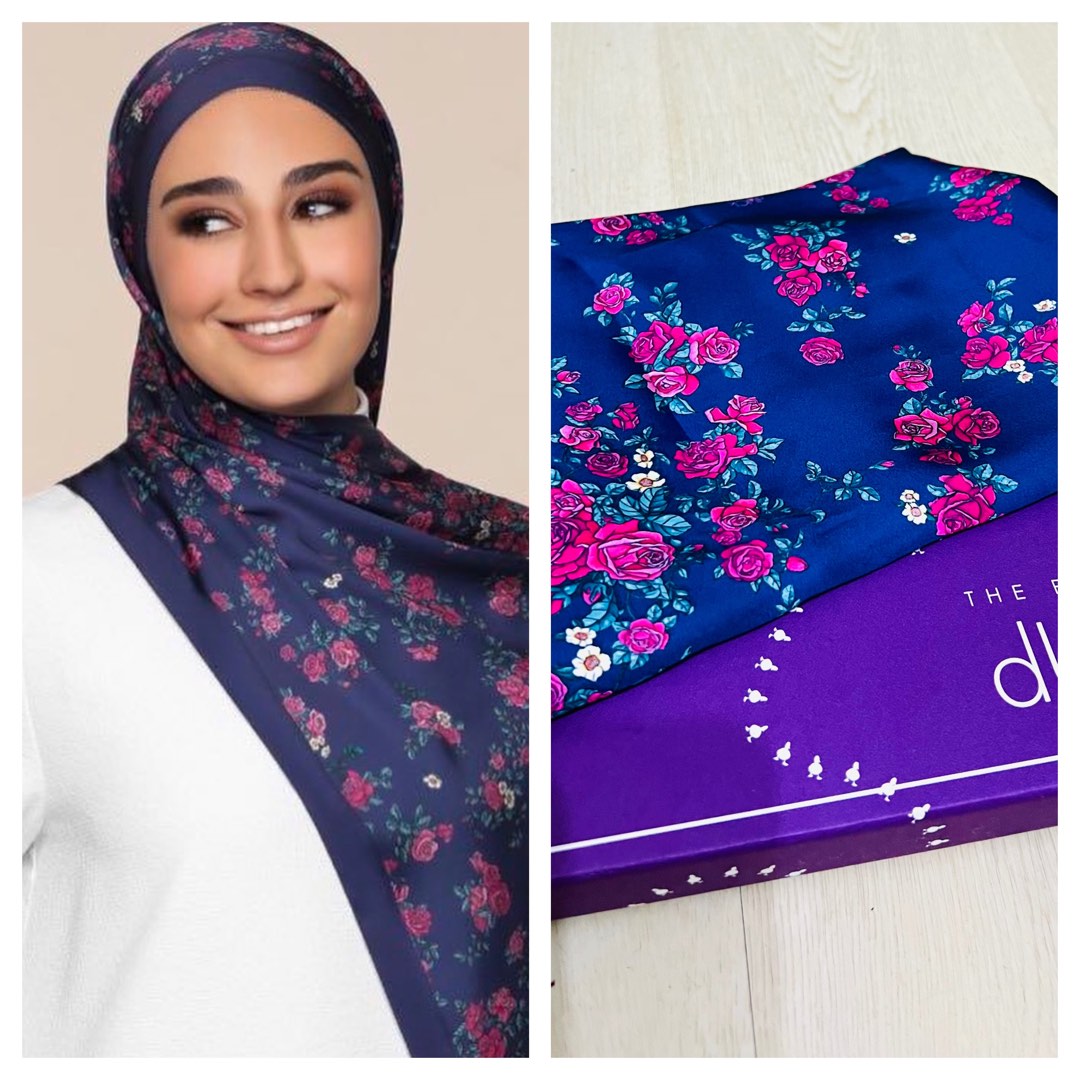 Duck Shawl Blooming Rose (Brave), Women's Fashion, Muslimah Fashion ...