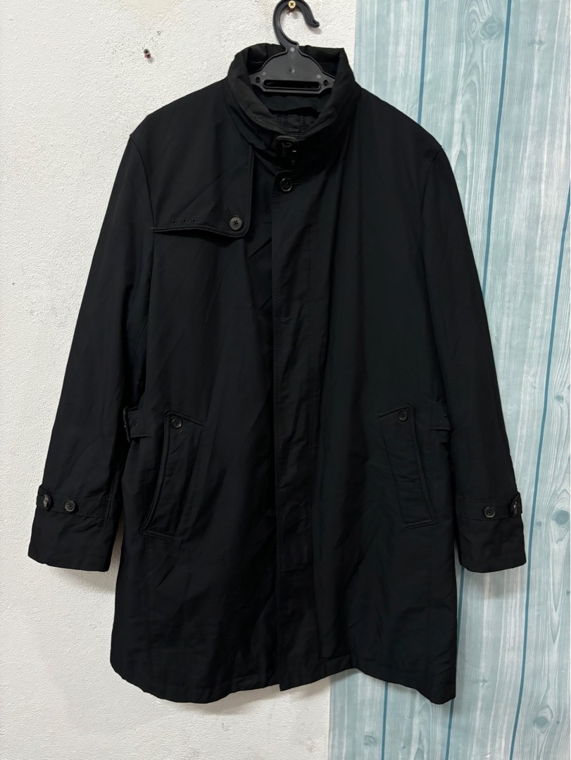 Durban Mens' Autumn Spring Black Trench Coat, Men's Fashion, Coats ...