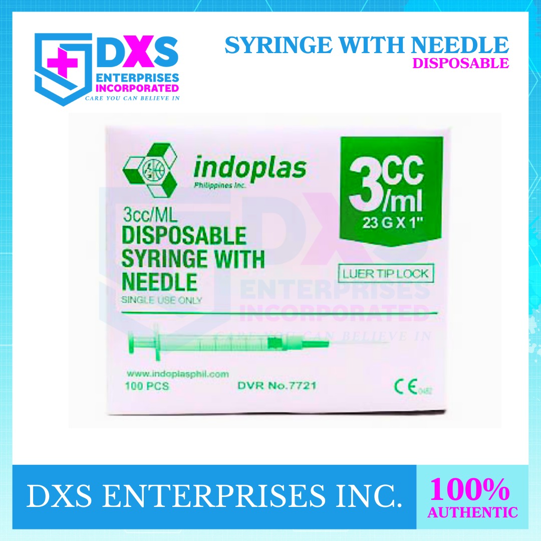 INDOPLAS SYRINGE WITH NEDDLE FOR 1CC/ML , 3CC/ML, 5CC/ML AND 10CC/ML, Health & Nutrition ...