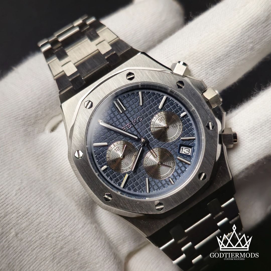 [BUILD] AP Royal Oak Style Chronograph - Blue Dial / VK63 Mechaquartz ...