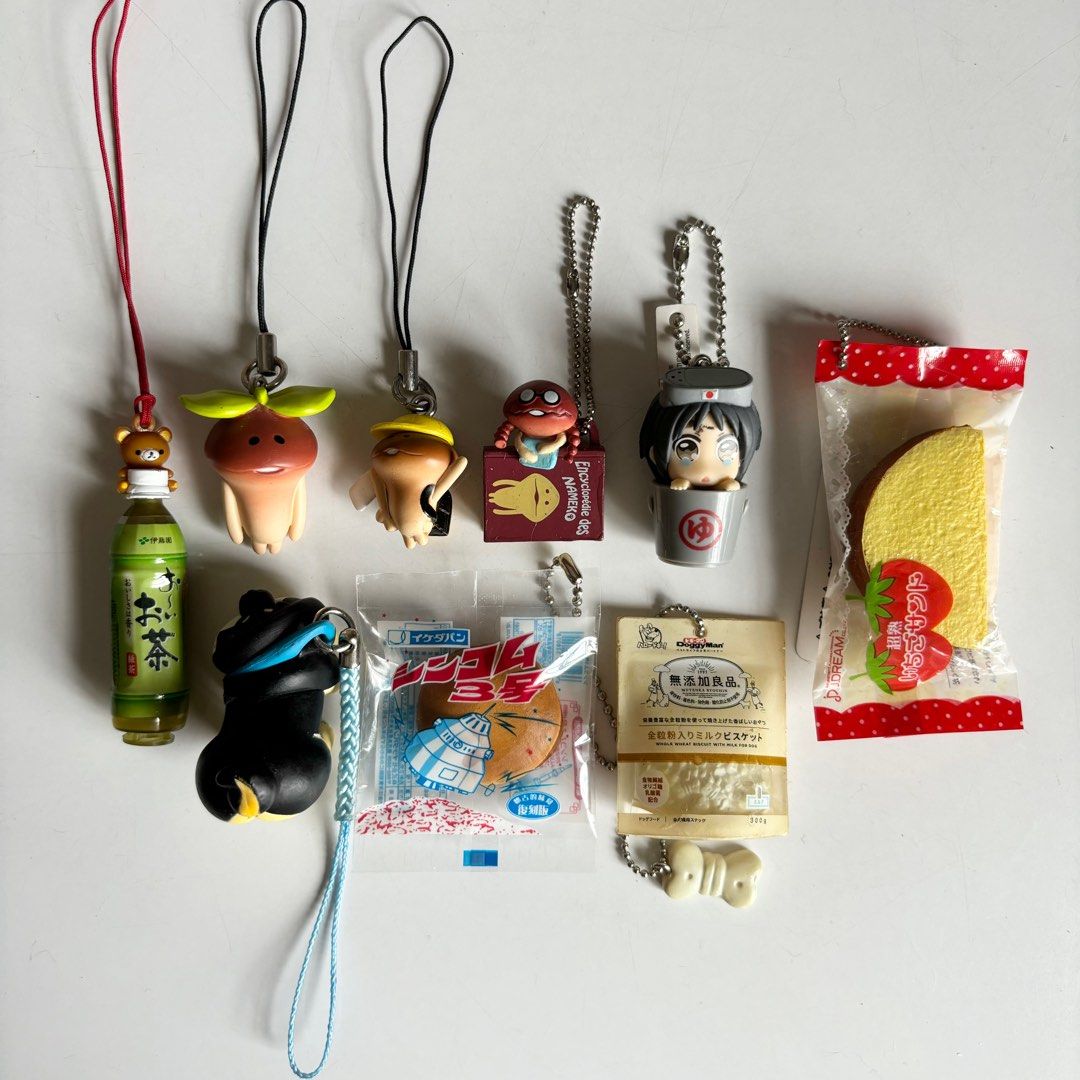 Japan cite keychains Nameko food keychains anime Rilakkuma, Hobbies ...