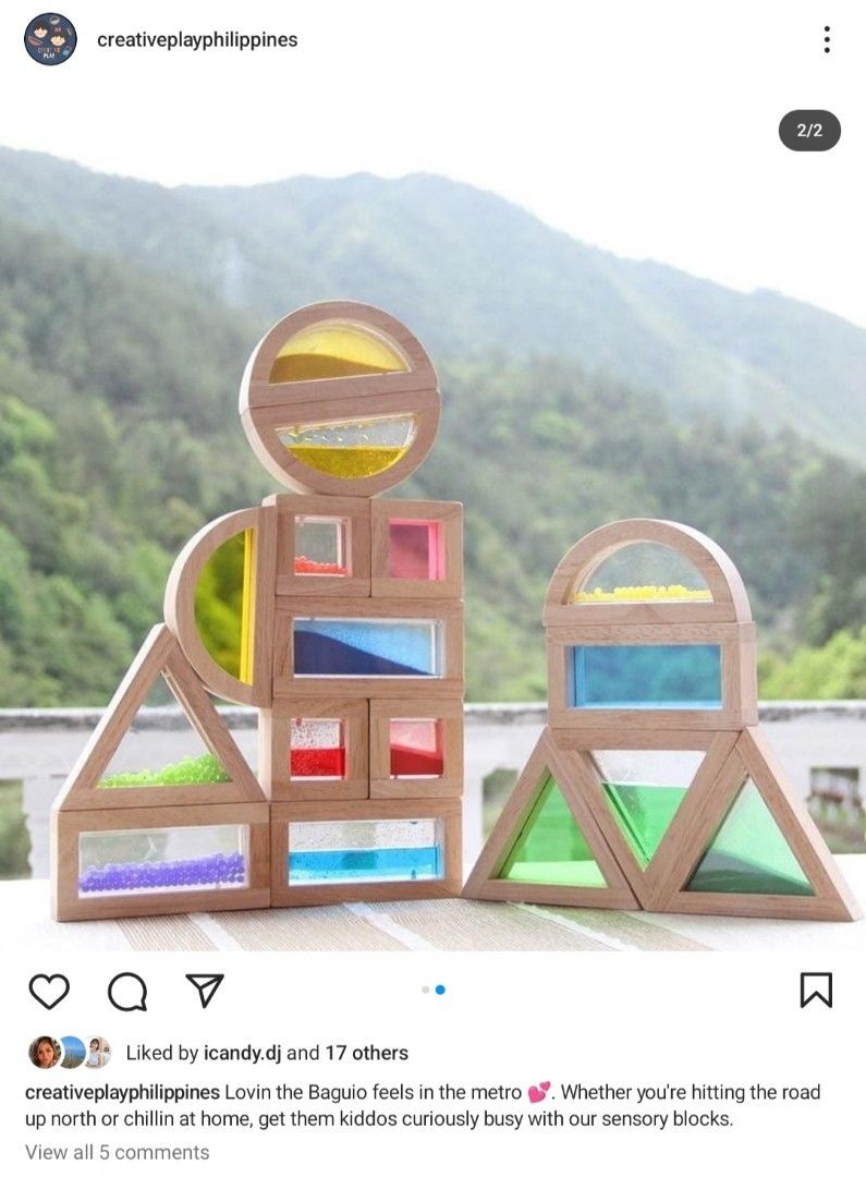 Montessori Jumbo Wooden Blocks. Sensory blocks. Acrylic rainbow blocks ...