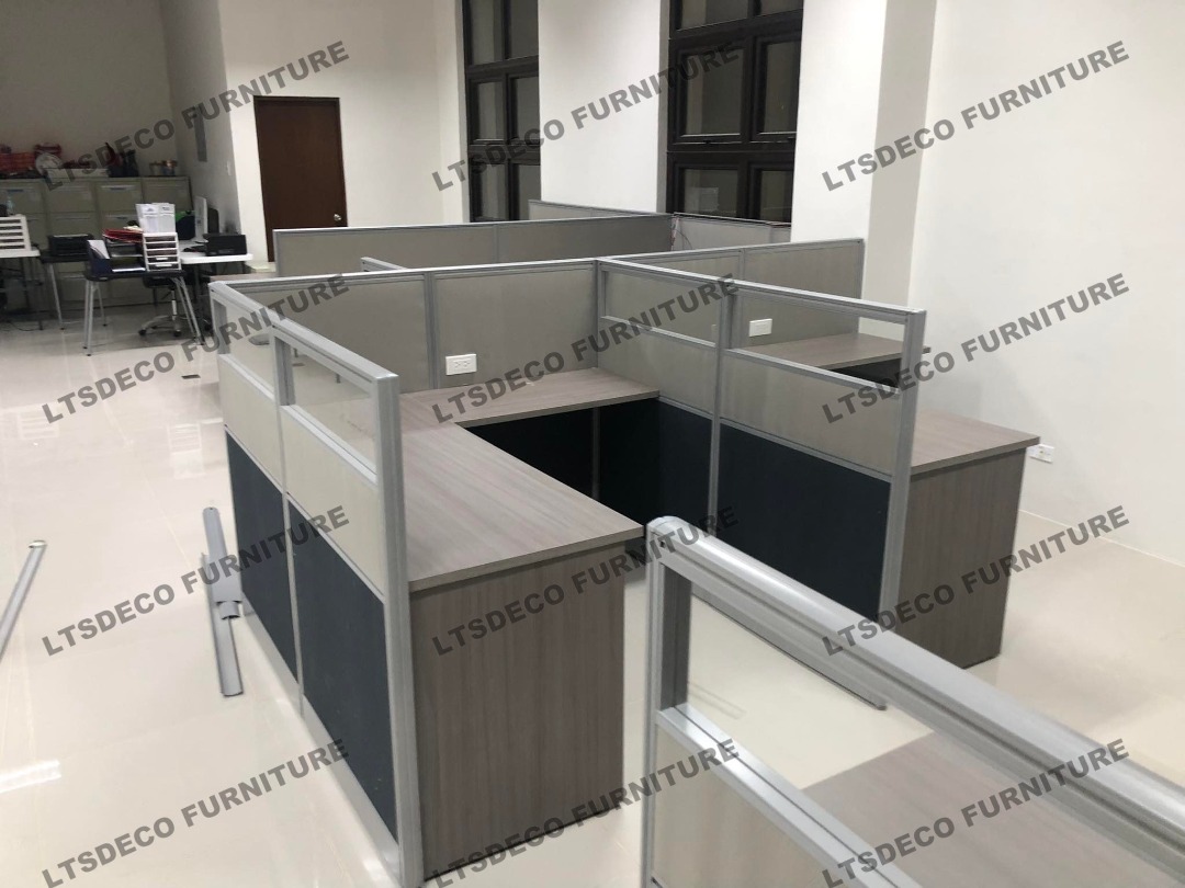 L-SHAPE WORKSTATION CUBICLE | OFFICE PARTITION | OFFICE FURNITURE ...